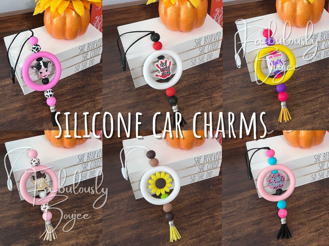Silicone Car Charm, Silicone Beads, Silicone Focal Bead, Rearview ...