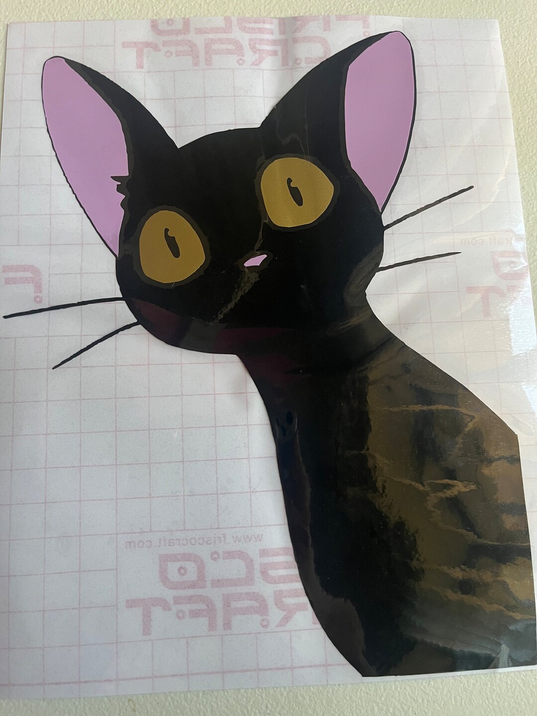 Jiji Cat Vinyl Sticker. Kiki's Delivery Service. Black Cat Vinyl. - Etsy