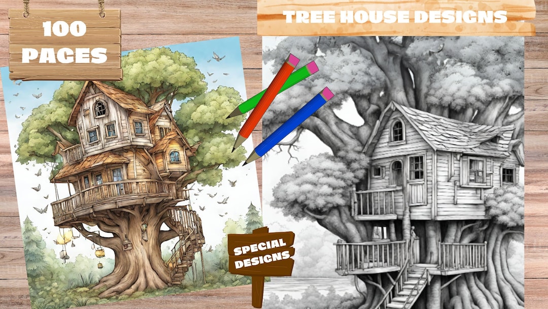 Magic Tree House Coloring Book - 100 Pages PDF - Etsy