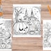 100 Pages Printable Halloween Coloring Page - PDF - Etsy