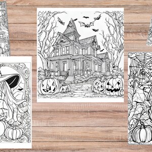 100 Pages Printable Halloween Coloring Page - PDF - Etsy