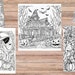 100 Pages Printable Halloween Coloring Page PDF - Etsy