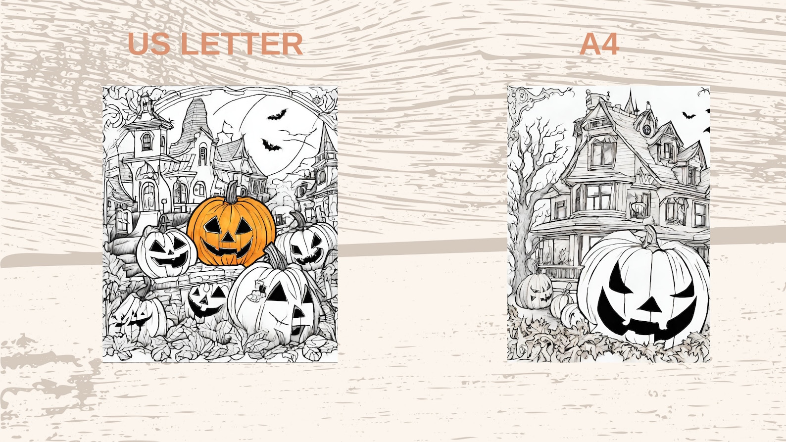 100 Pages Printable Halloween Coloring Page - PDF - Etsy