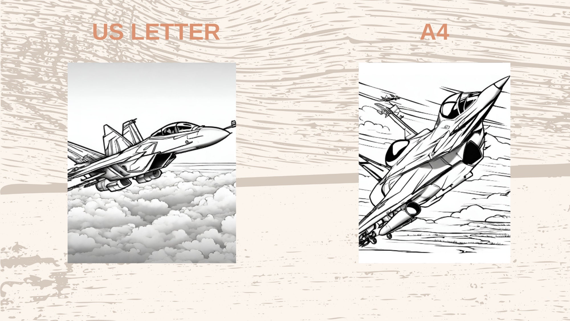 100 Pages Printable Warplane Coloring Page - PDF Custom Design - Etsy