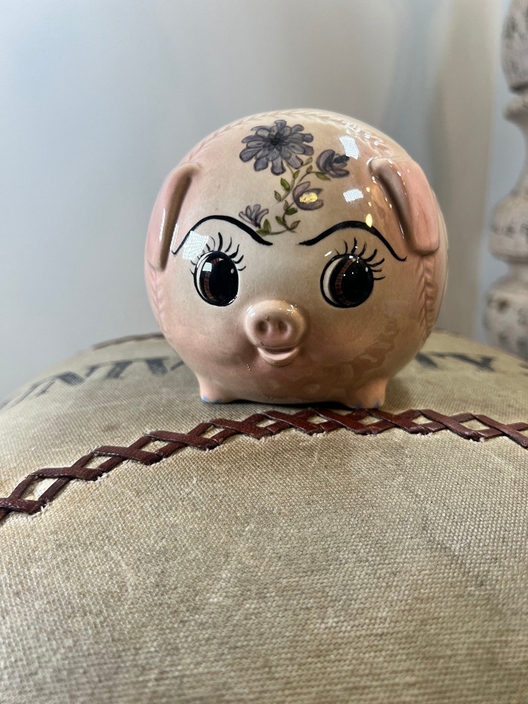 Vintage Lefton Style Small Chubby Piglet Money Box Piggy Bank Ceramic ...