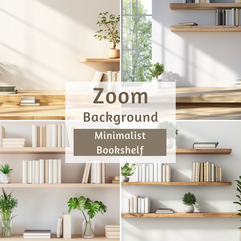Bookshelf Virtual Background - Etsy