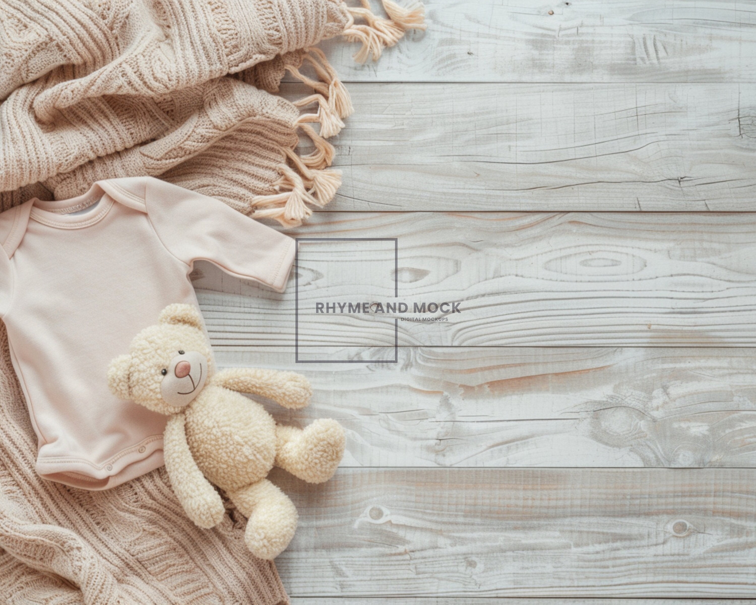 Flat-lay Background Mockup - 2 Neutral Color Baby Theme Background ...