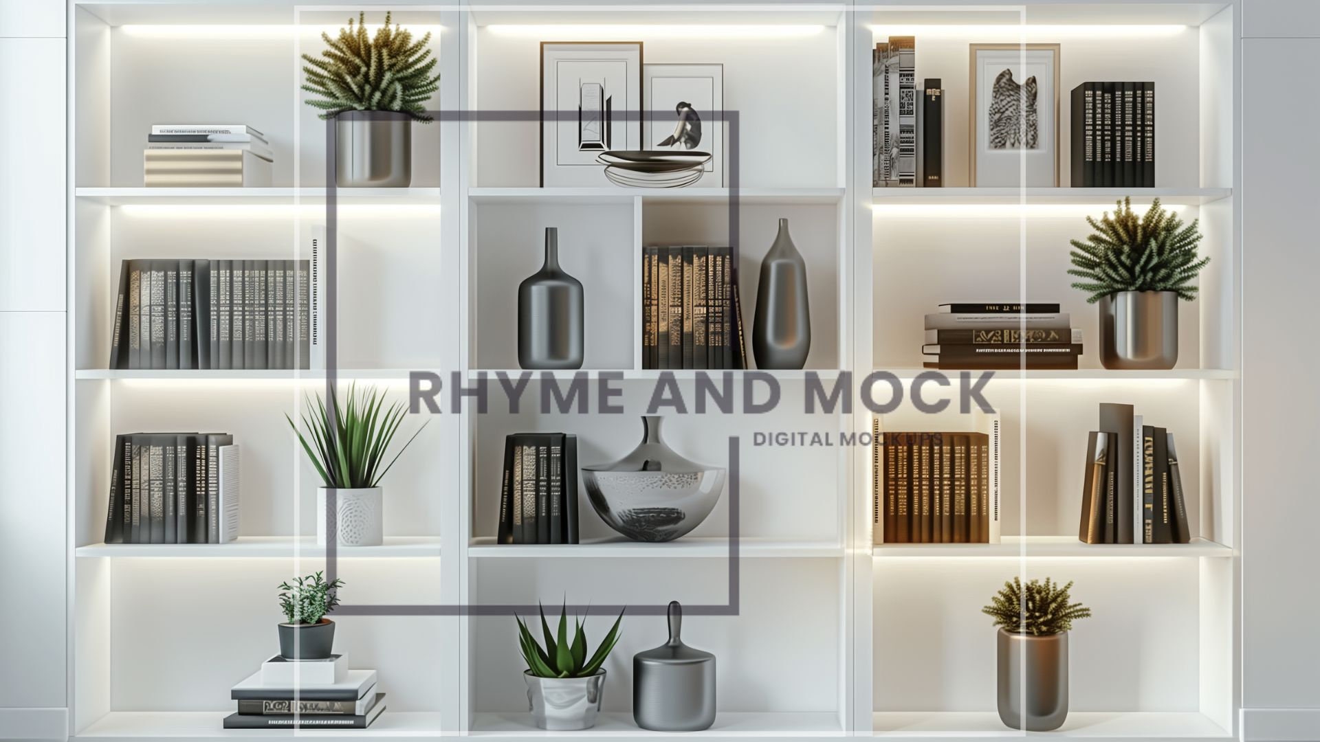 Elegant Modern Zoom Background White Wood Modern Home Office Virtual ...