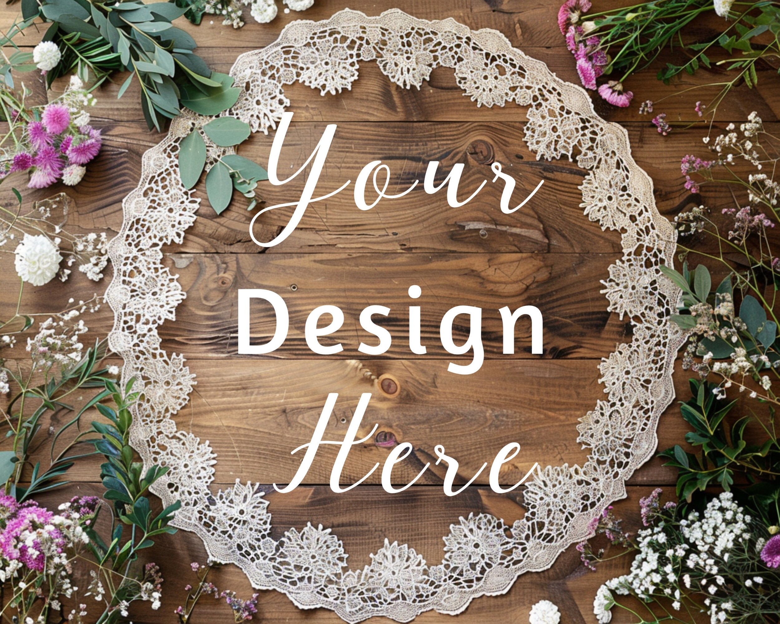 10 Flat-lay Background Mockups 10 Lace and Wood Flat-lay Background ...