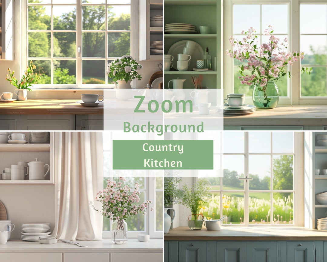 Zoom Background | Country Kitchen Virtual Background for Zoom ...