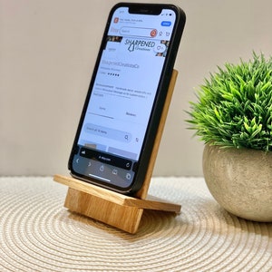 Wooden Collapsible Phone Stand for Desk and Travel, iPhone iPad Stand ...
