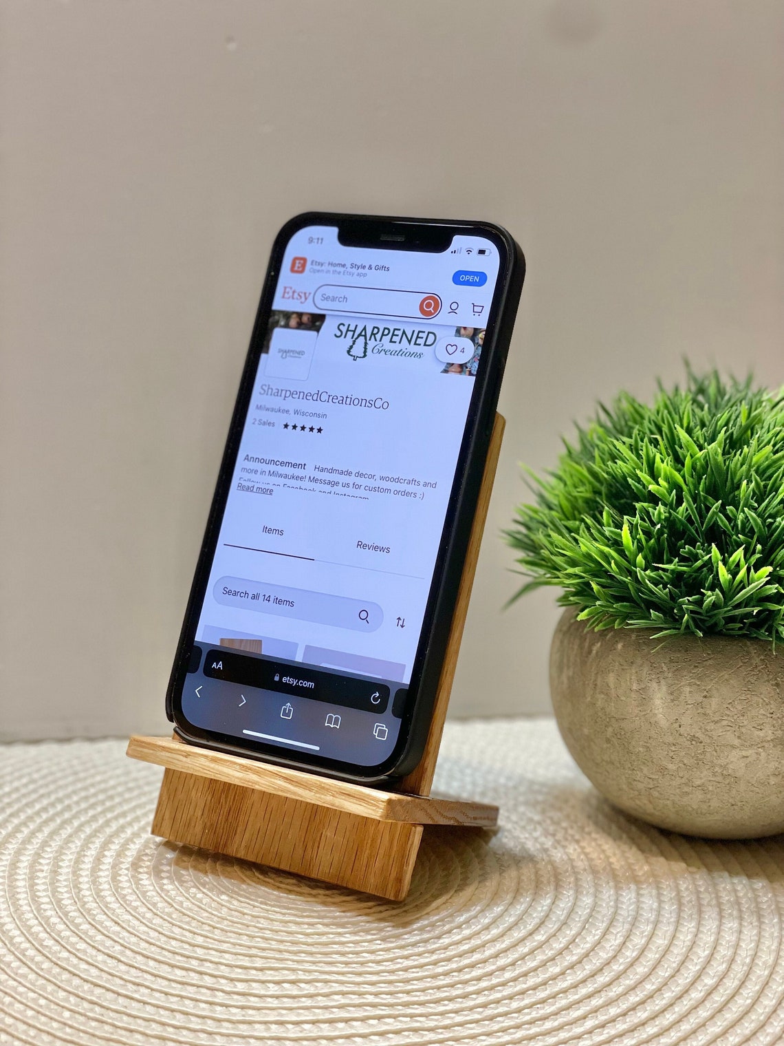 Wooden Collapsible Phone Stand for Desk and Travel, iPhone iPad Stand ...