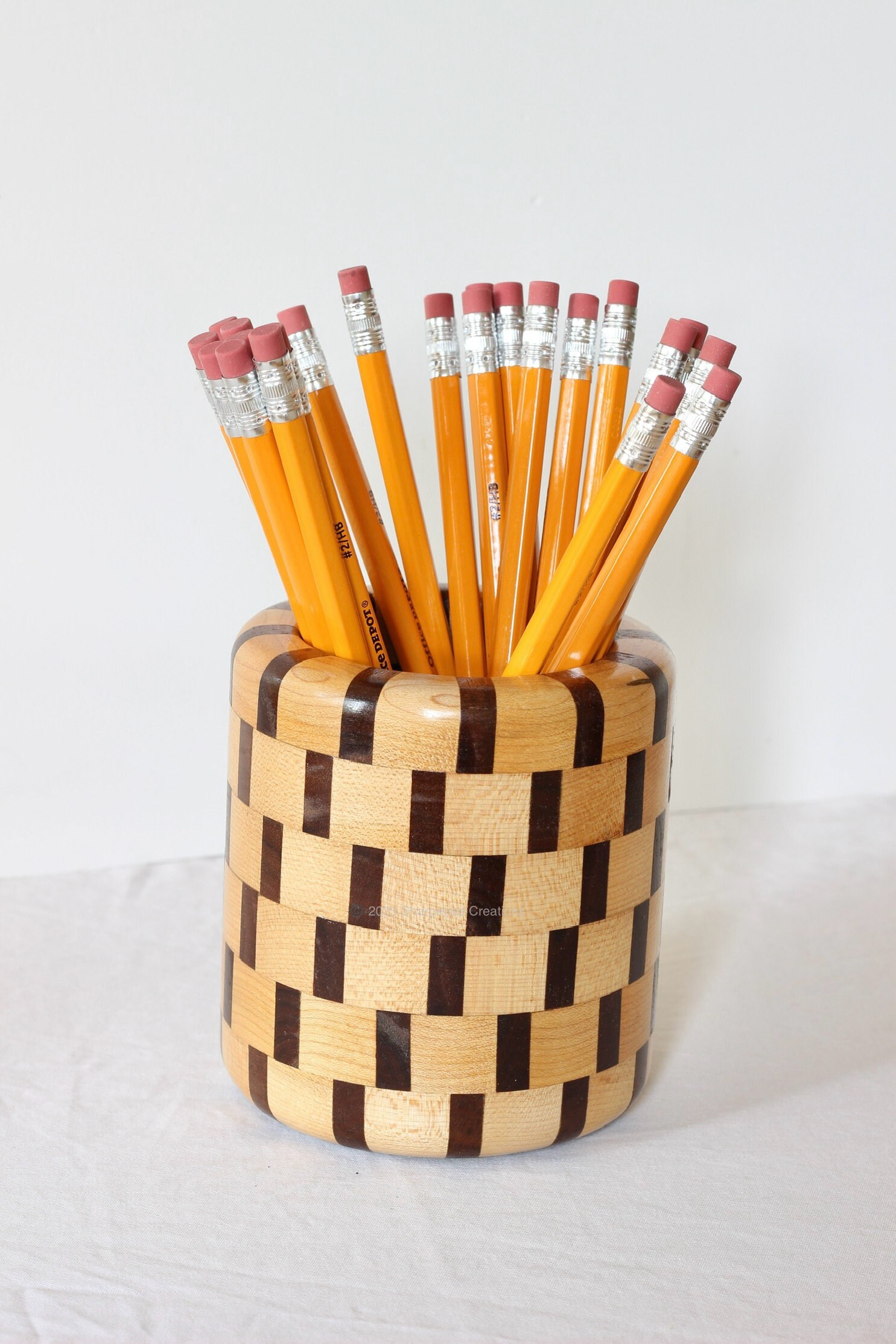 Handmade Wooden Pencil Pen Holder, Desk Accessory, Office School ...