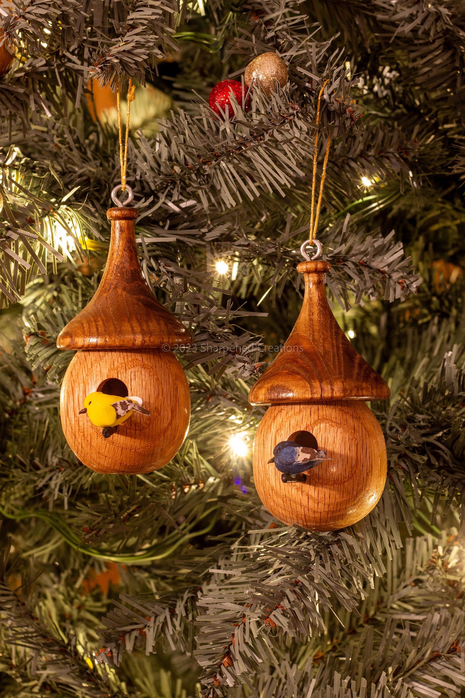Handmade Birdhouse Christmas Tree Ornament With Bird Unique - Etsy Canada