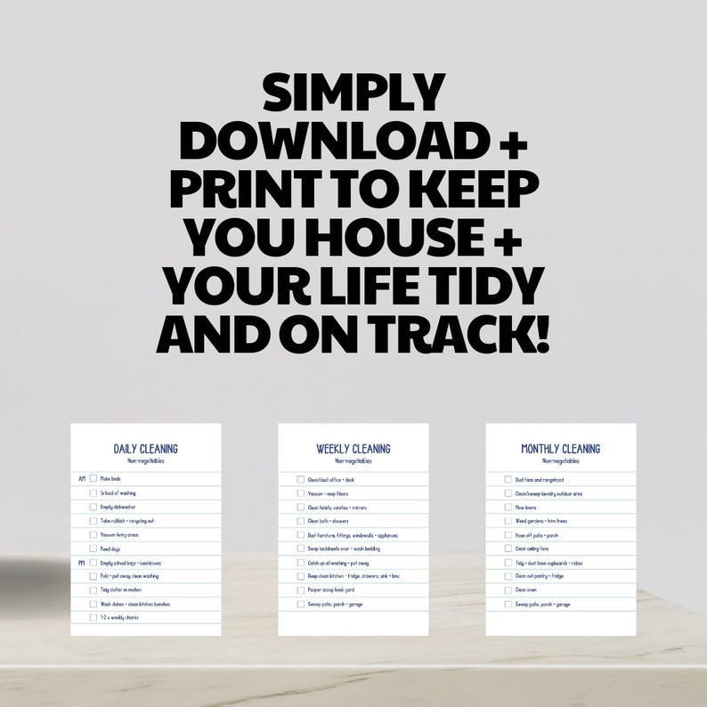 Cleaning Checklist for Busy Mums. ADHD Helper. Keep a Tidy Home Easily ...
