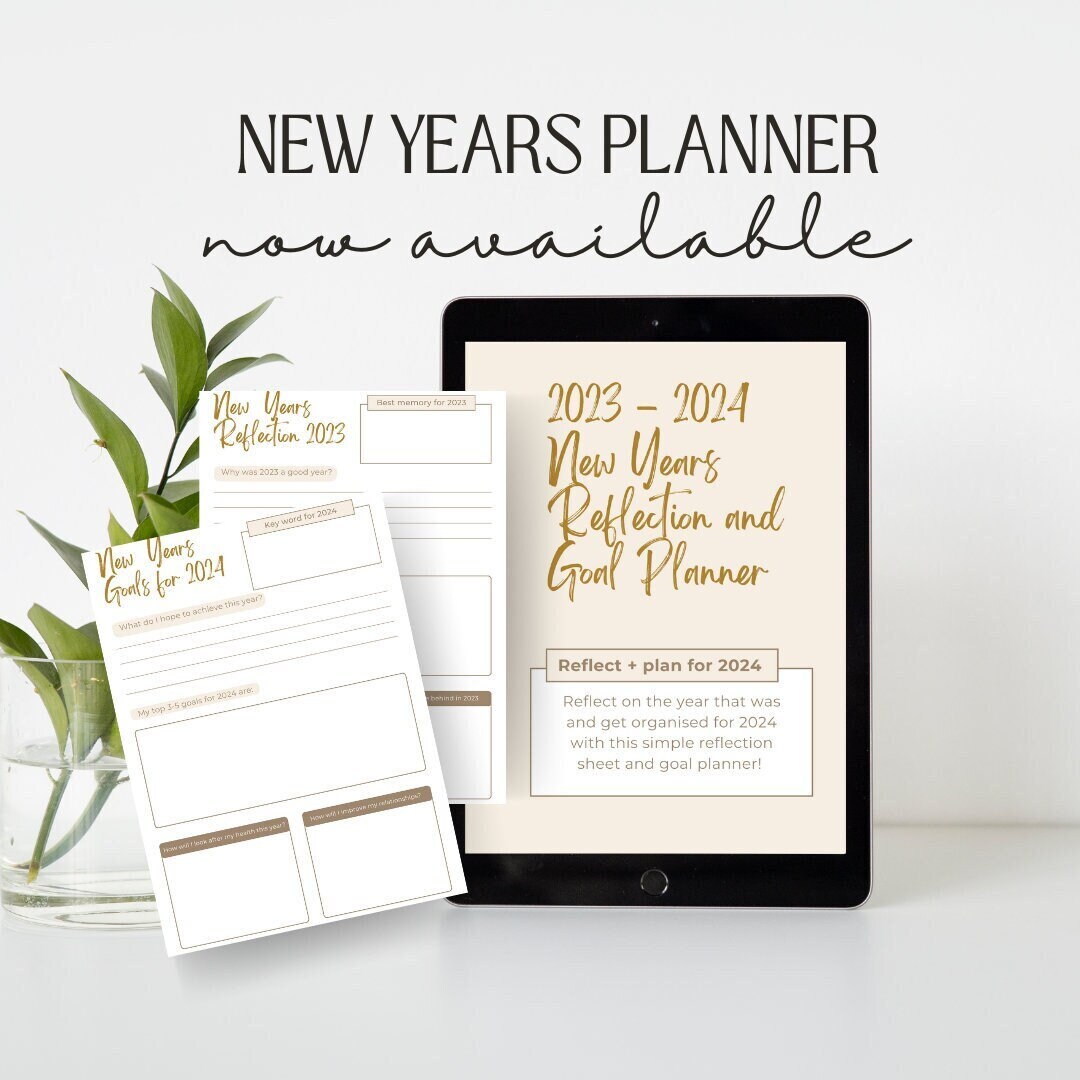 New Years Reflection Journal and Goal Planner for 2023/2024! Start the ...