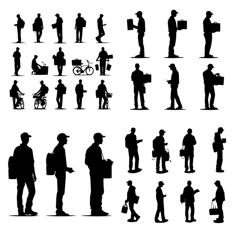 Human & People SVG Cut Collection. Silhouette Vector. Instant Download ...