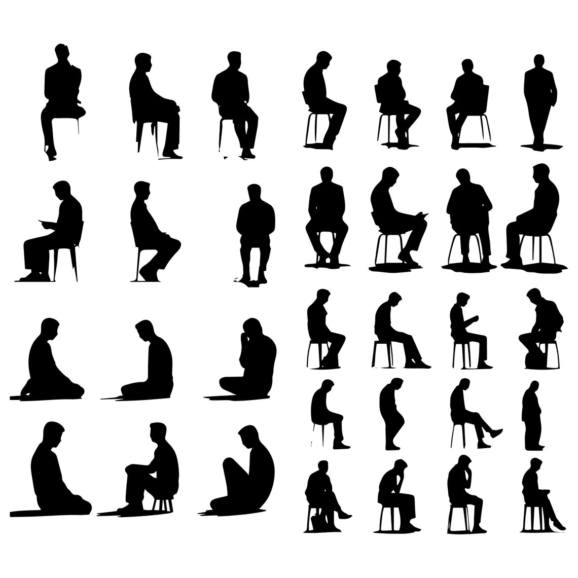 Human & People SVG Cut Collection. Silhouette Vector. Instant Download ...
