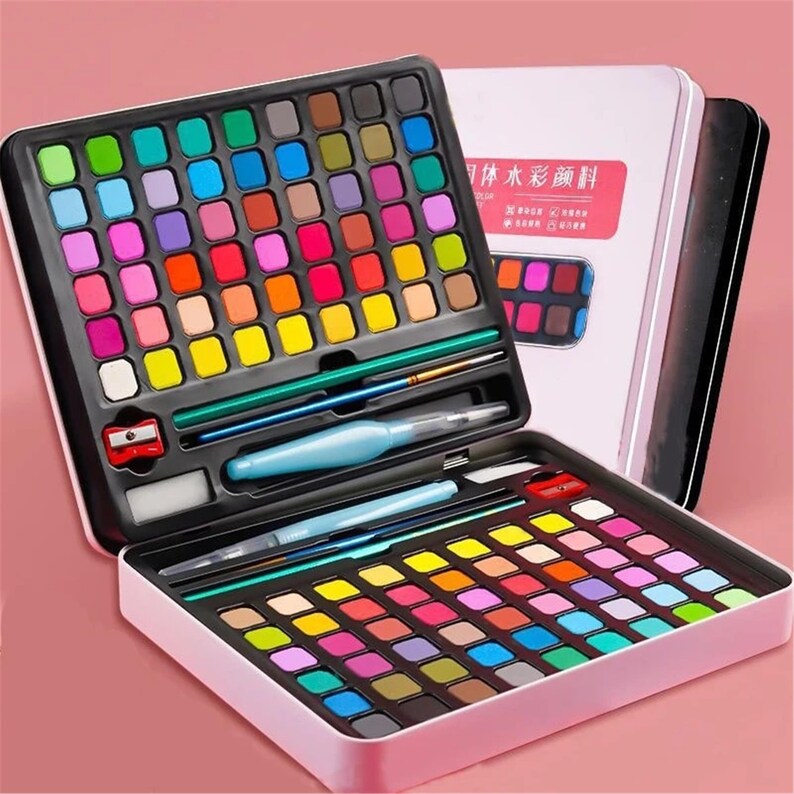 63 Pcs Professional Watercolor Paint Set 48 Colors Painting Set With ...