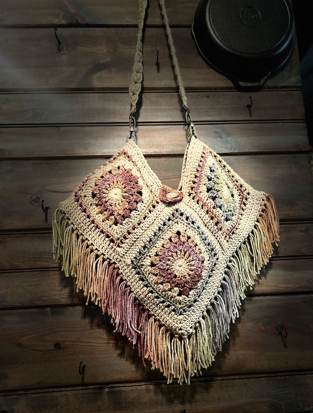 Rustic Granny Square Purse - Etsy