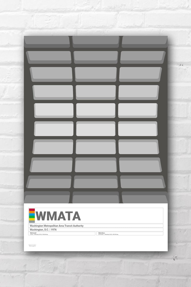Mid-century Modern WMATA (washington, D.C.) Transit Print - Vault - Etsy