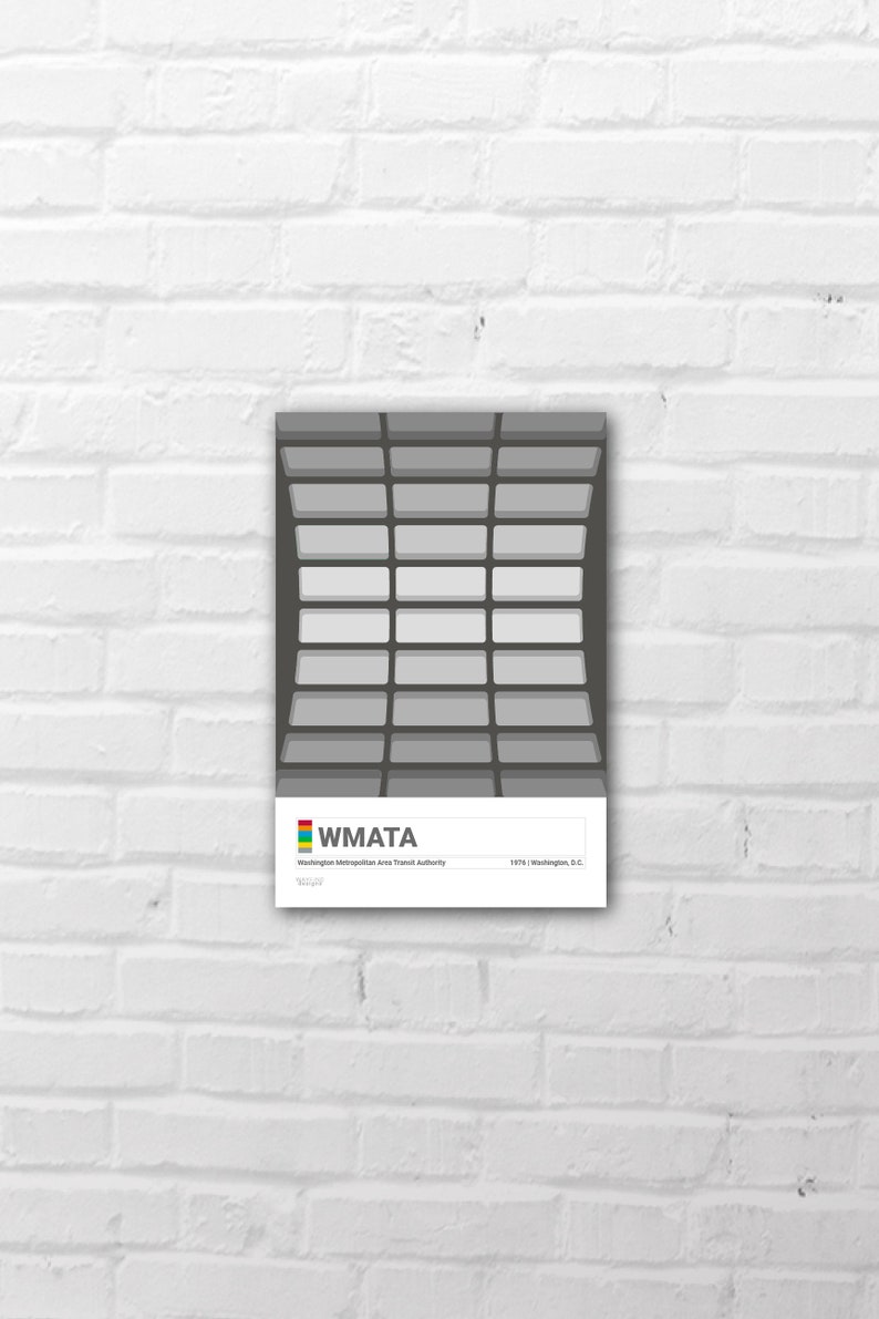 Mid-century Modern WMATA (washington, D.C.) Transit Print - Vault - Etsy