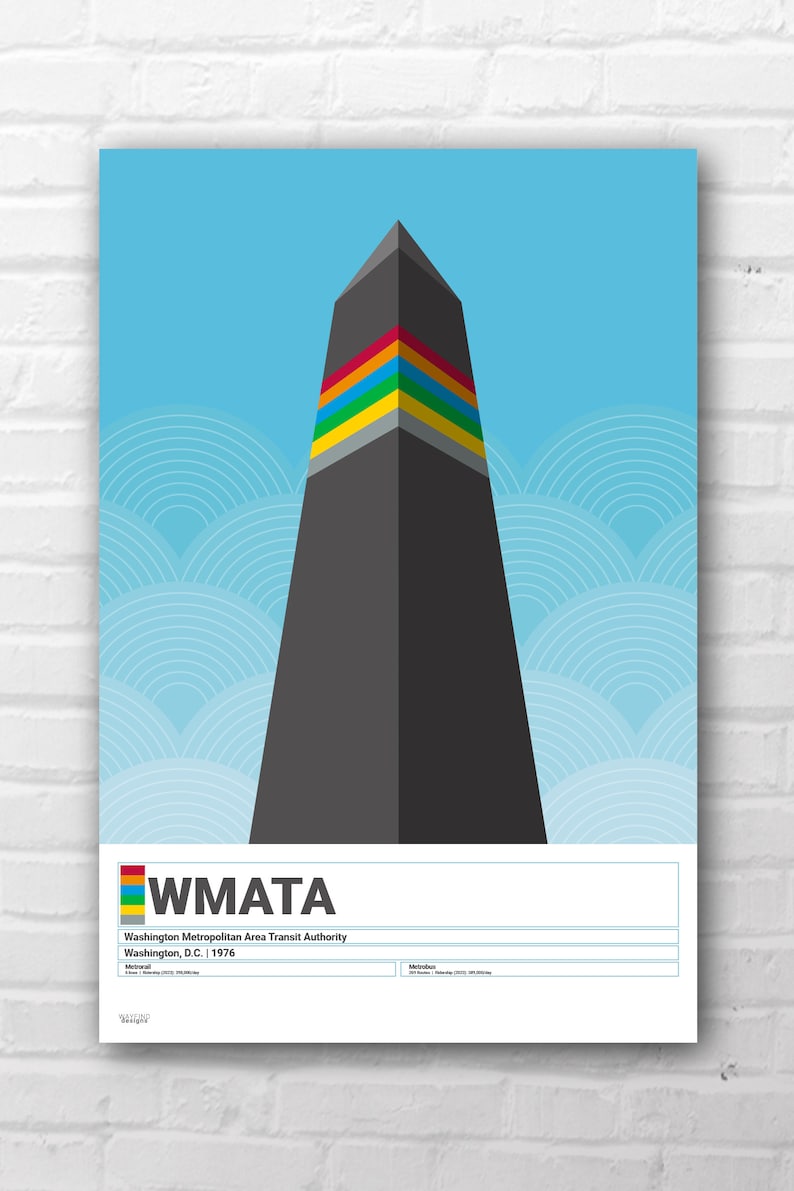 Mid-century Modern Washington DC Transit Print - Pylon - Etsy