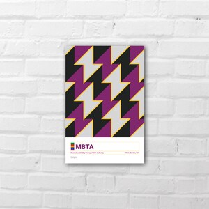 Mid-century Modern Boston Transit Print - Bolt - Etsy