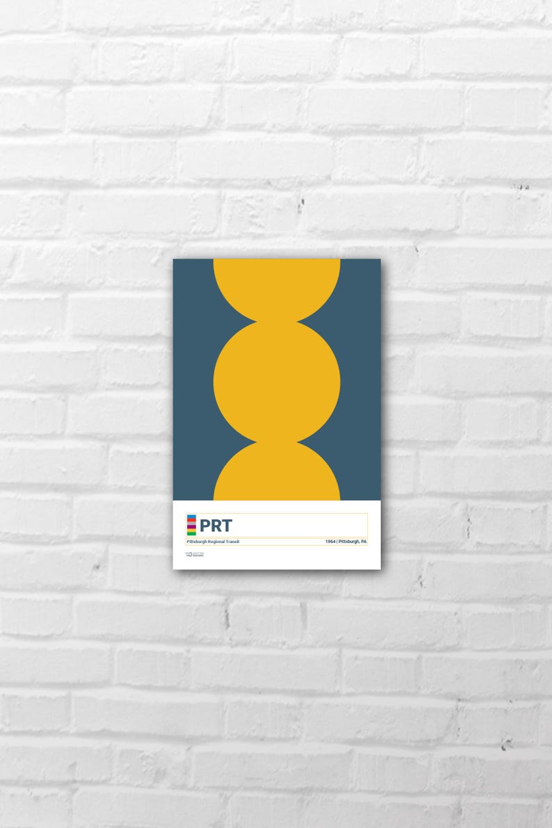 Mid-century Modern Pittsburgh Transit Print - Stack - Etsy