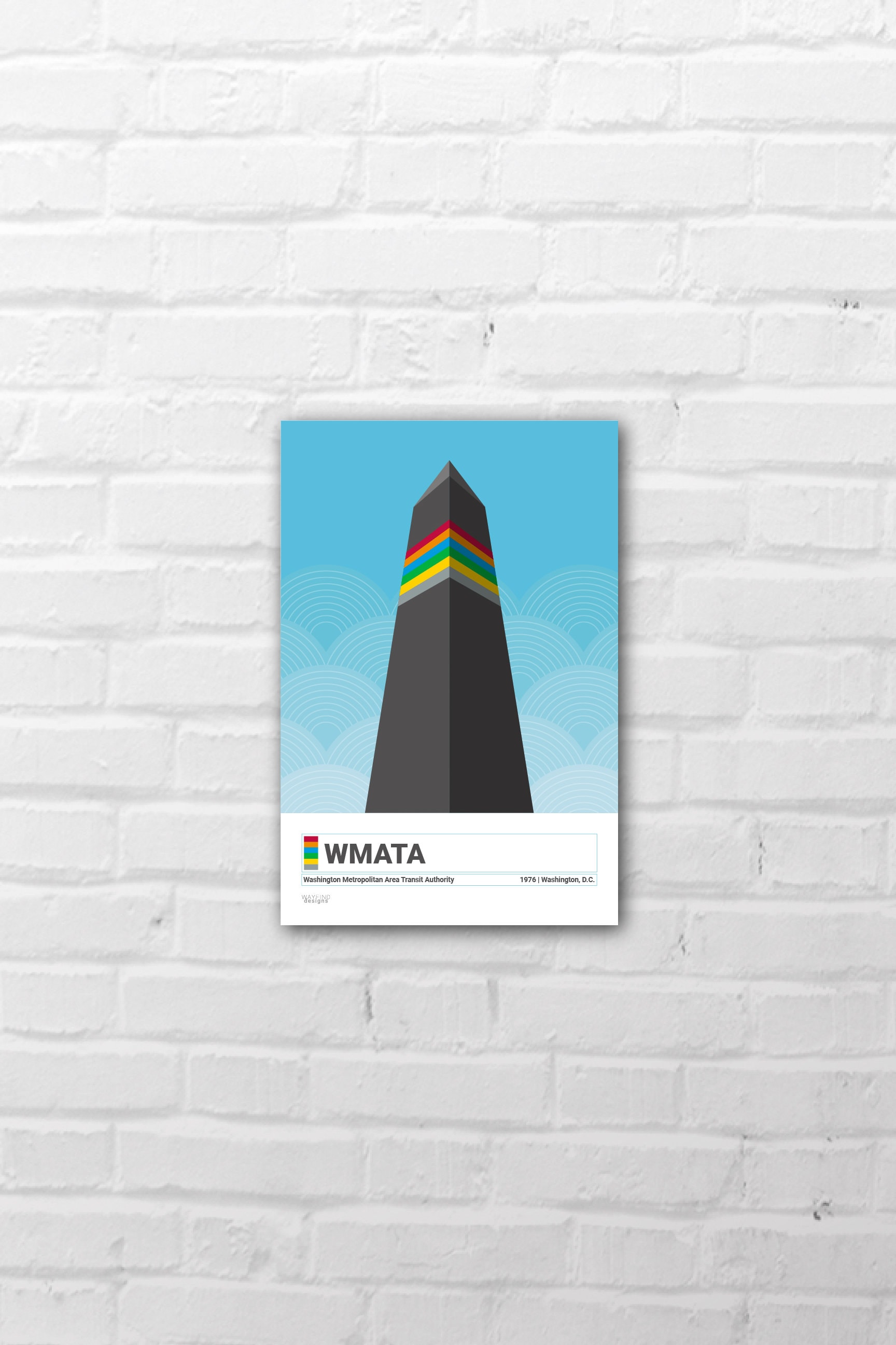 Mid-century Modern WMATA washington, D.C. Transit Print Pylon - Etsy