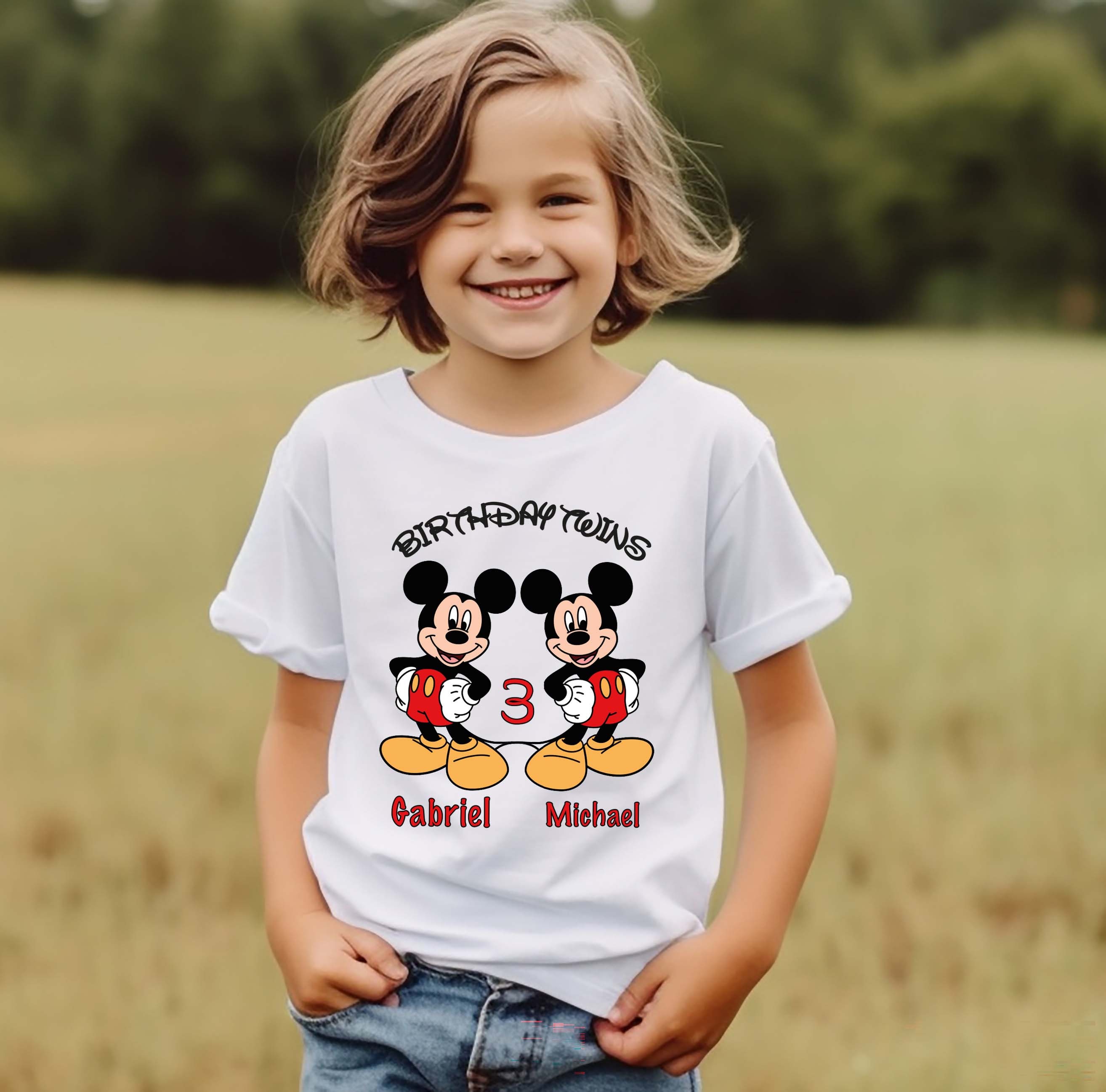 Disney Birthday Twins Shirt, Minnie Twins Birthday Tee, Mickey Twins ...