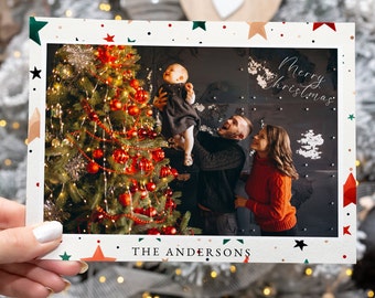 Editable Christmas Card Template | DIY Holiday Greeting Card | Instant ...
