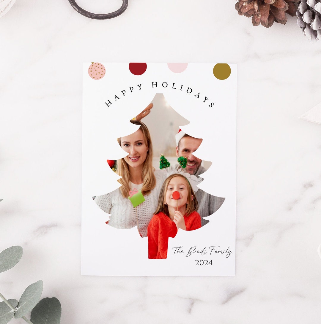 Editable Christmas Card Template | DIY Holiday Greeting Card | Instant ...