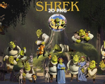 Shrek, Shrek Png File, Png Bundle, Vector, Cricut, Silhouette, Cut ...