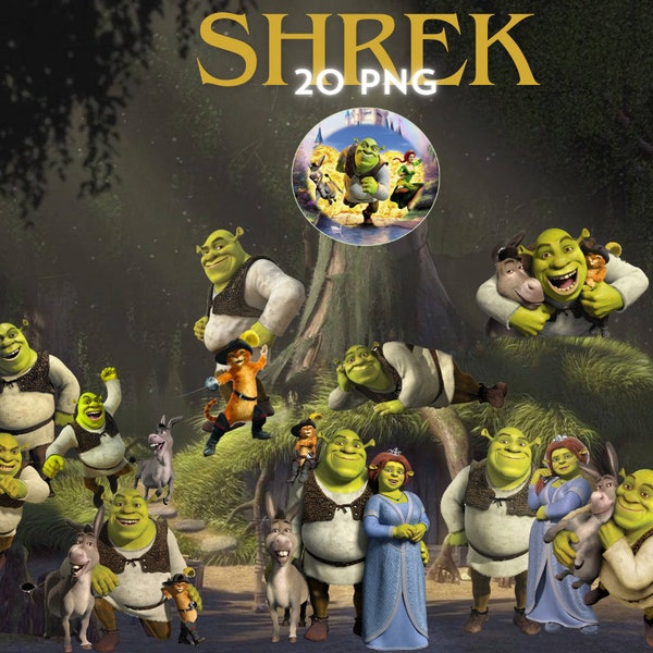 Shrek Svg File Silhouette - Etsy