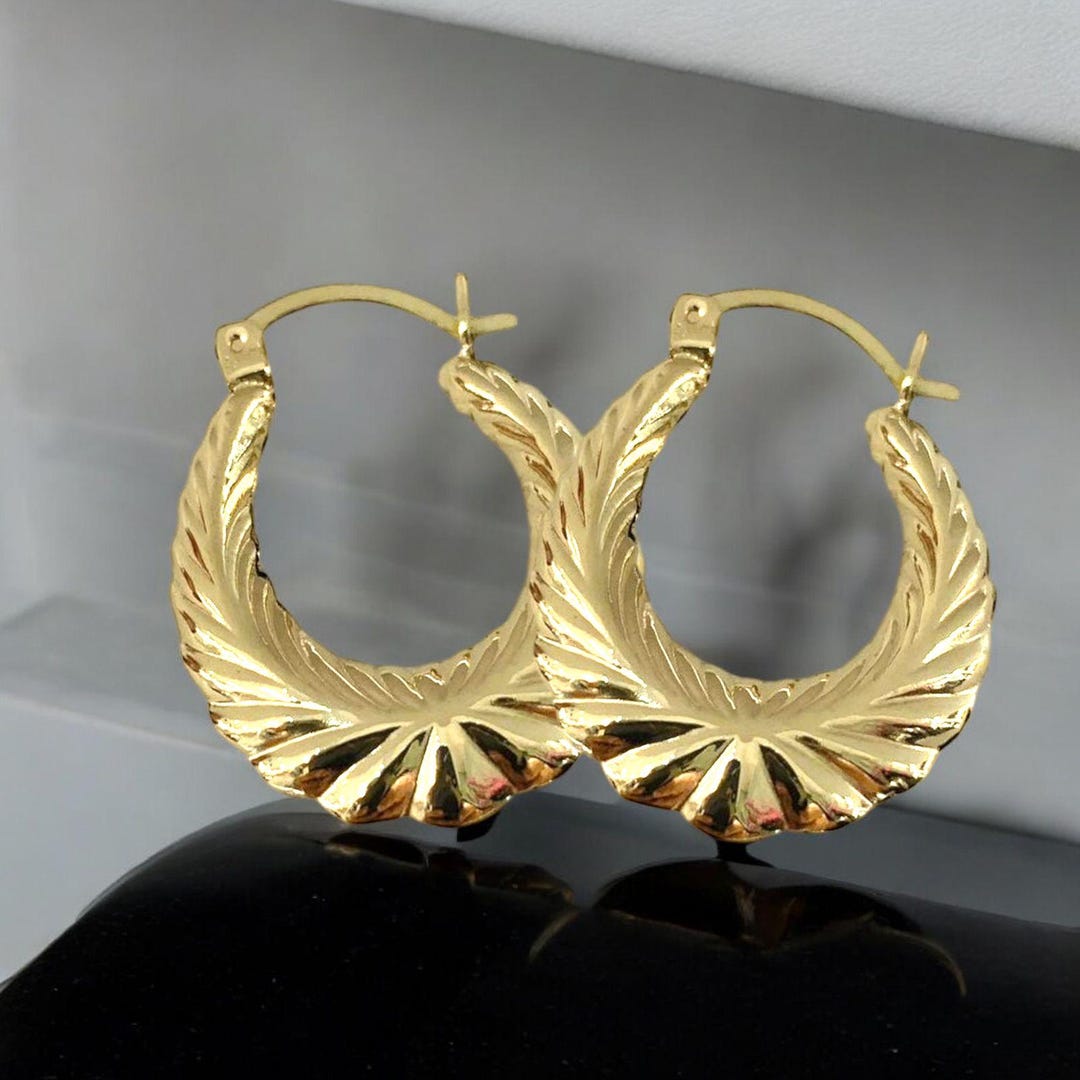 Hoop Earrings by Simonian® Model 10 14K Solid Gold 1cm Yellow Gold ...
