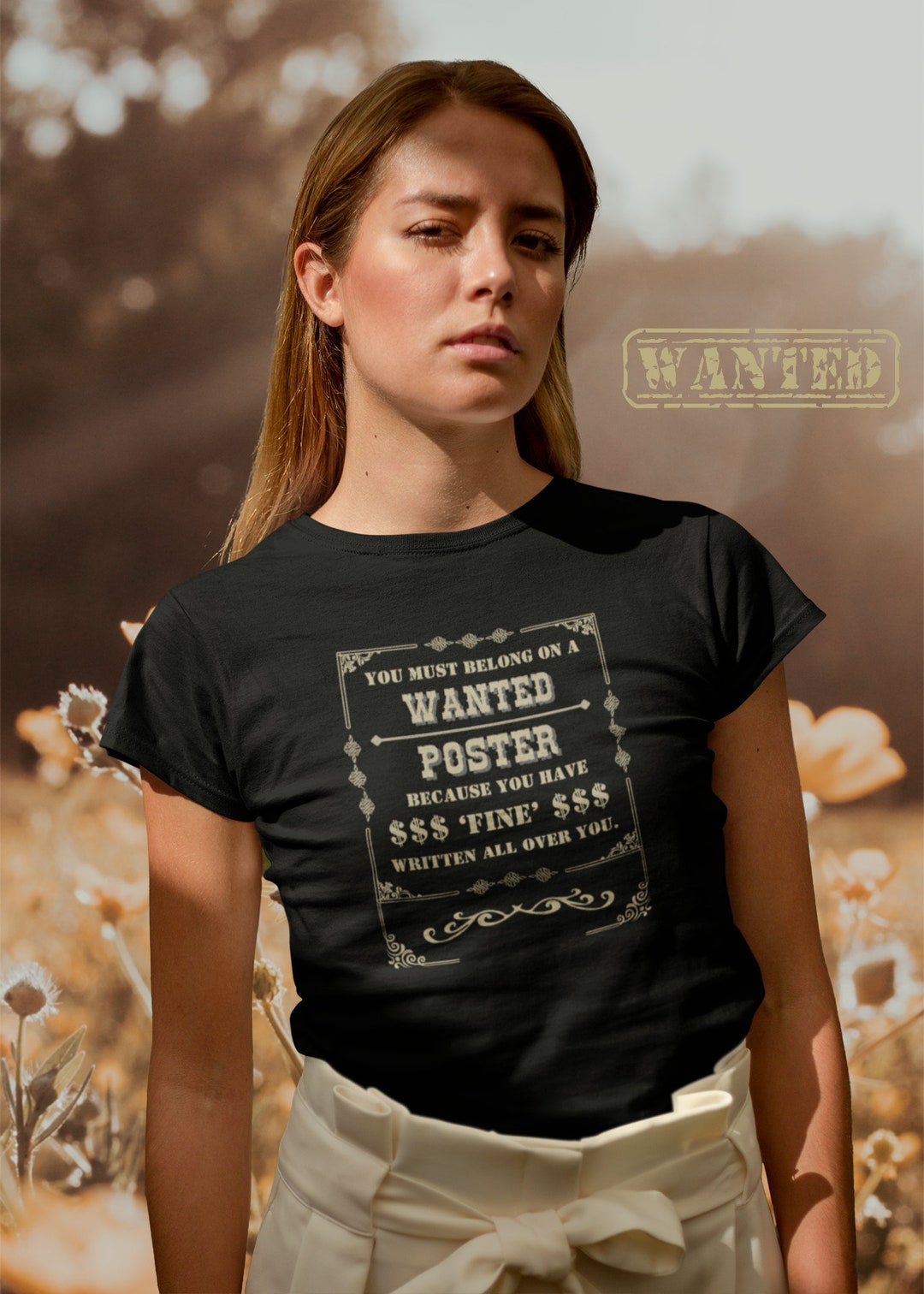 Women's Wanted Poster Pickup Line Tshirt - Etsy