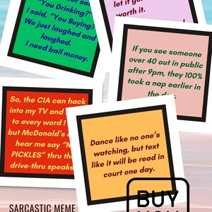 Sarcastic Meme Designs Set of (5) - Digital Download - Dry Humor - PNG ...