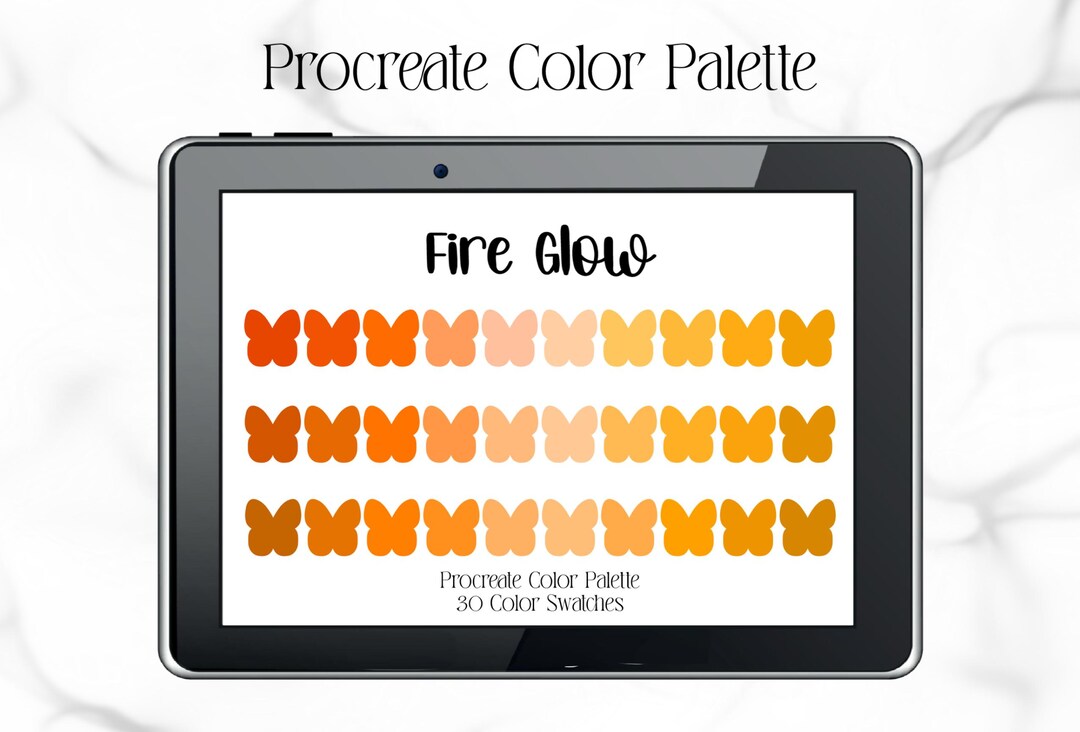 Fire Glow Procreate Color Palette, Procreate Swatches, iPad ...