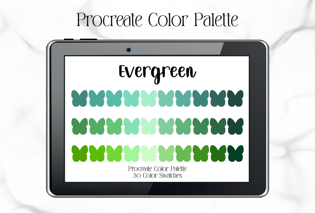 Evergreen Procreate Color Palette, Procreate Swatches, iPad ...