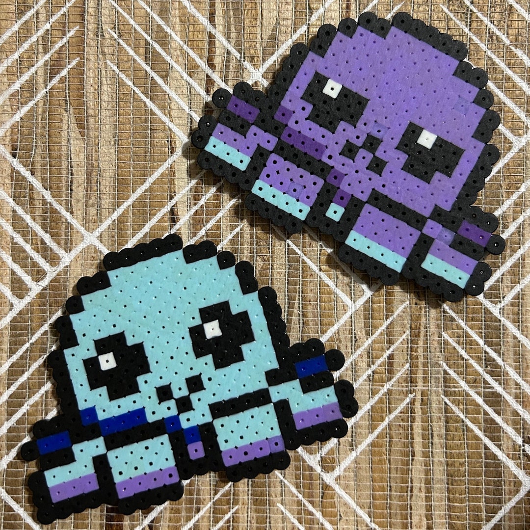 Happy/sad Perler Bead Octopuses 2 Pieces - Etsy