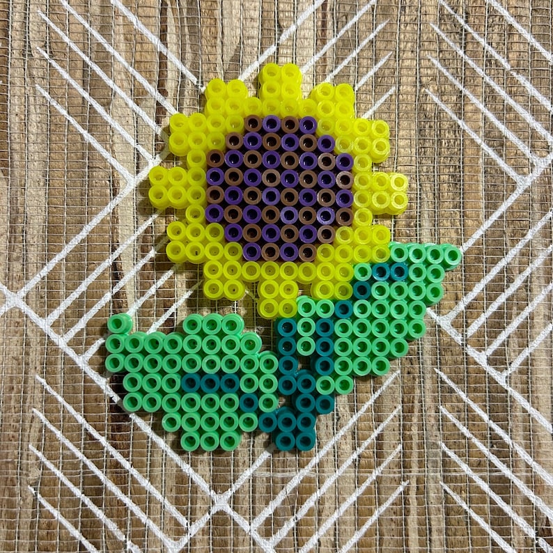 Sunflower Perler Bead Art - Etsy