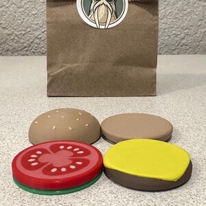 Cheeseburger Magnetic Fidget Toy 4 Piece Magnetic Slider Stim Toy ...