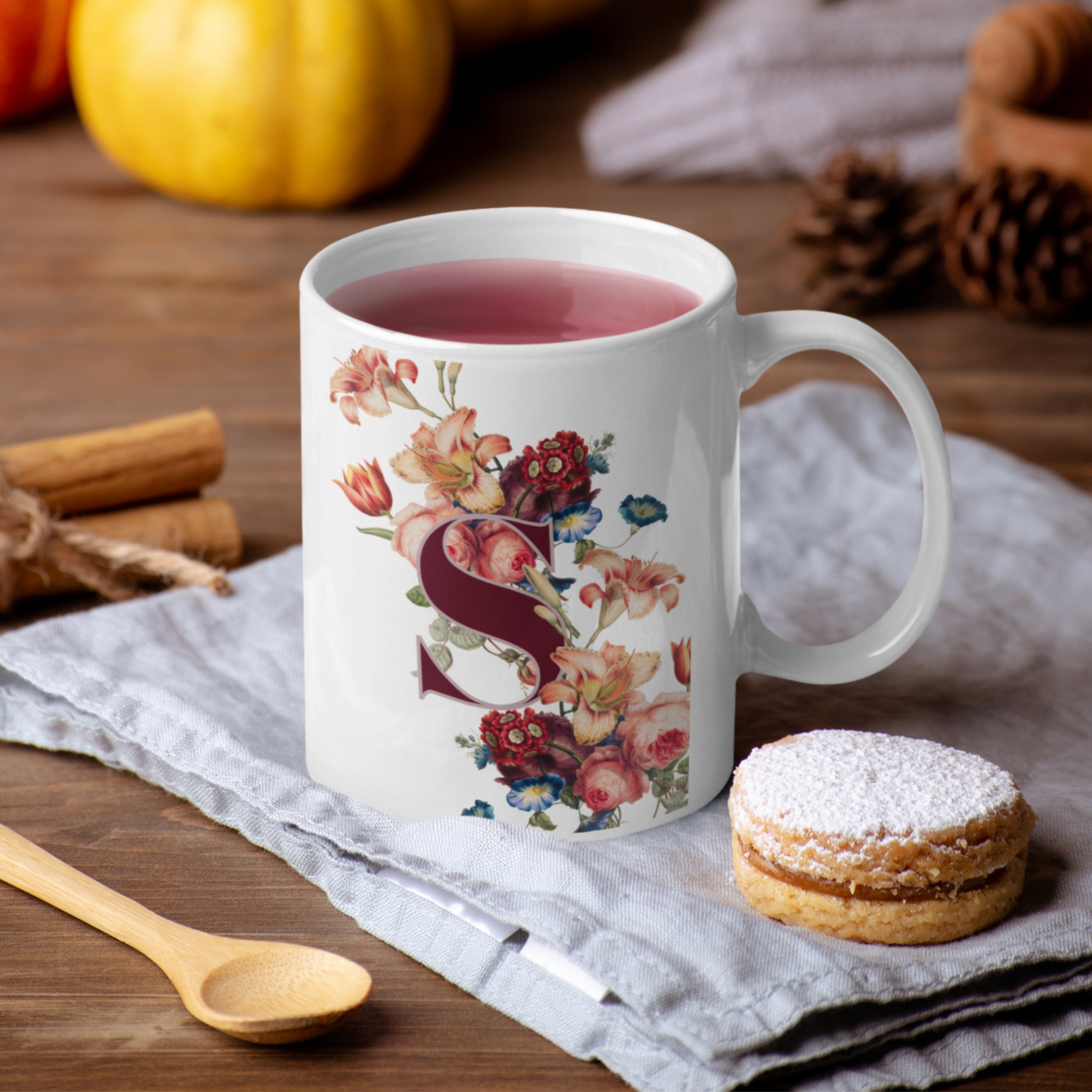 Personalized Coffee Mug With Initial Letter Name Beautiful - Etsy