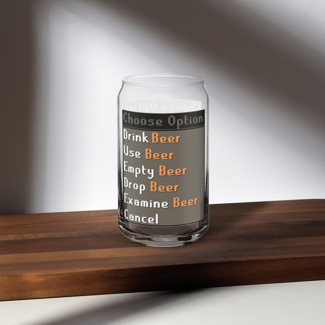 Runescape Funny Beer Can Shaped Glass Gift High Quality - Etsy