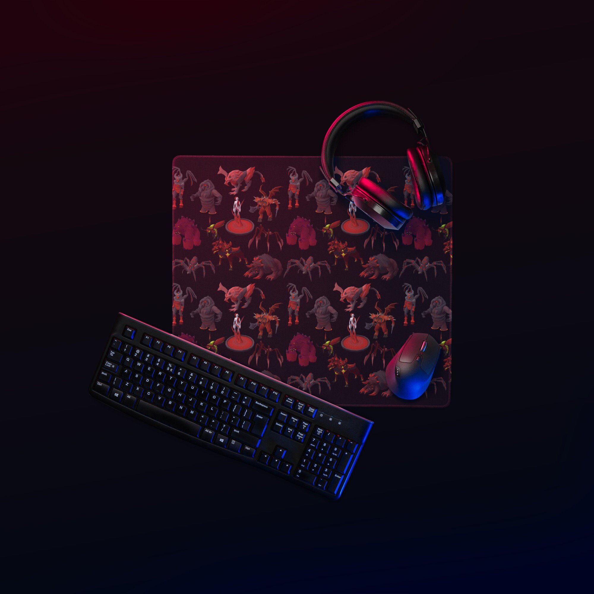 Old School Runescape Red Boss Large Mousepad, Runescape Gift Idea ...