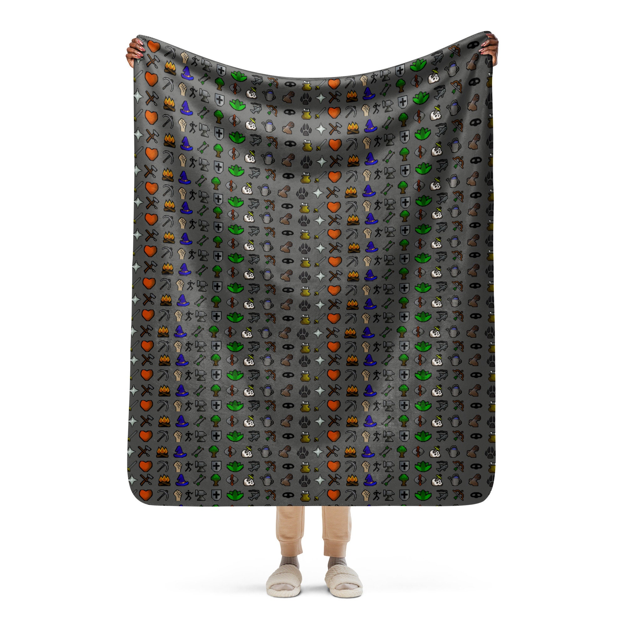 Quality Old School Runescape Skills Soft Polyester Sublimated Sherpa ...