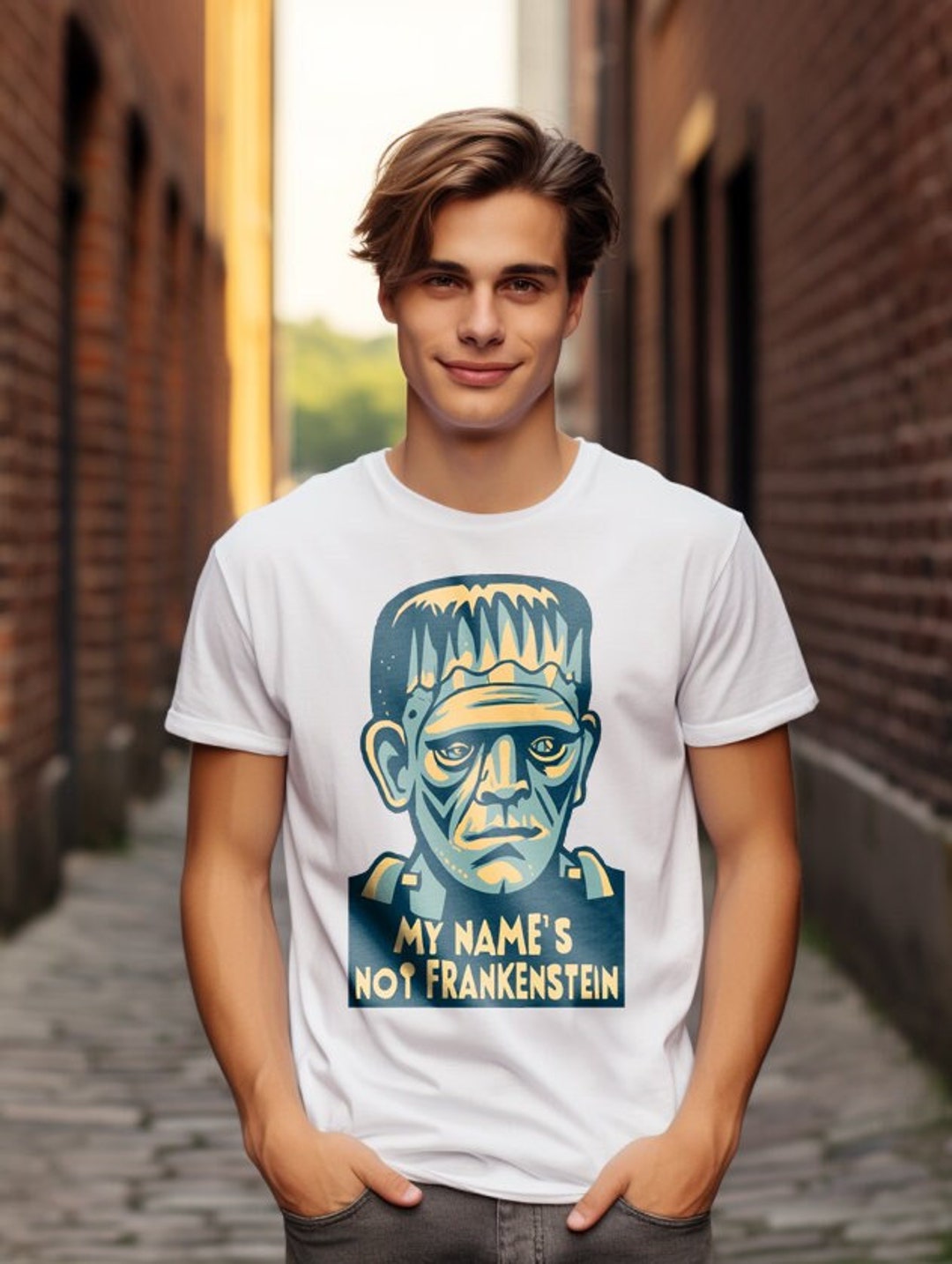 My Name's Not Frankenstein, PNG, SVG, Dxf, Funny, Tshirt, Halloween ...