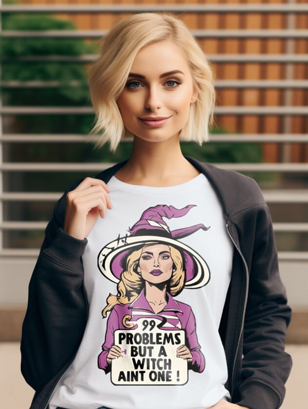99 Problems but a Witch Ain't One, PNG, SVG, Dxf, Funny, Tshirt ...