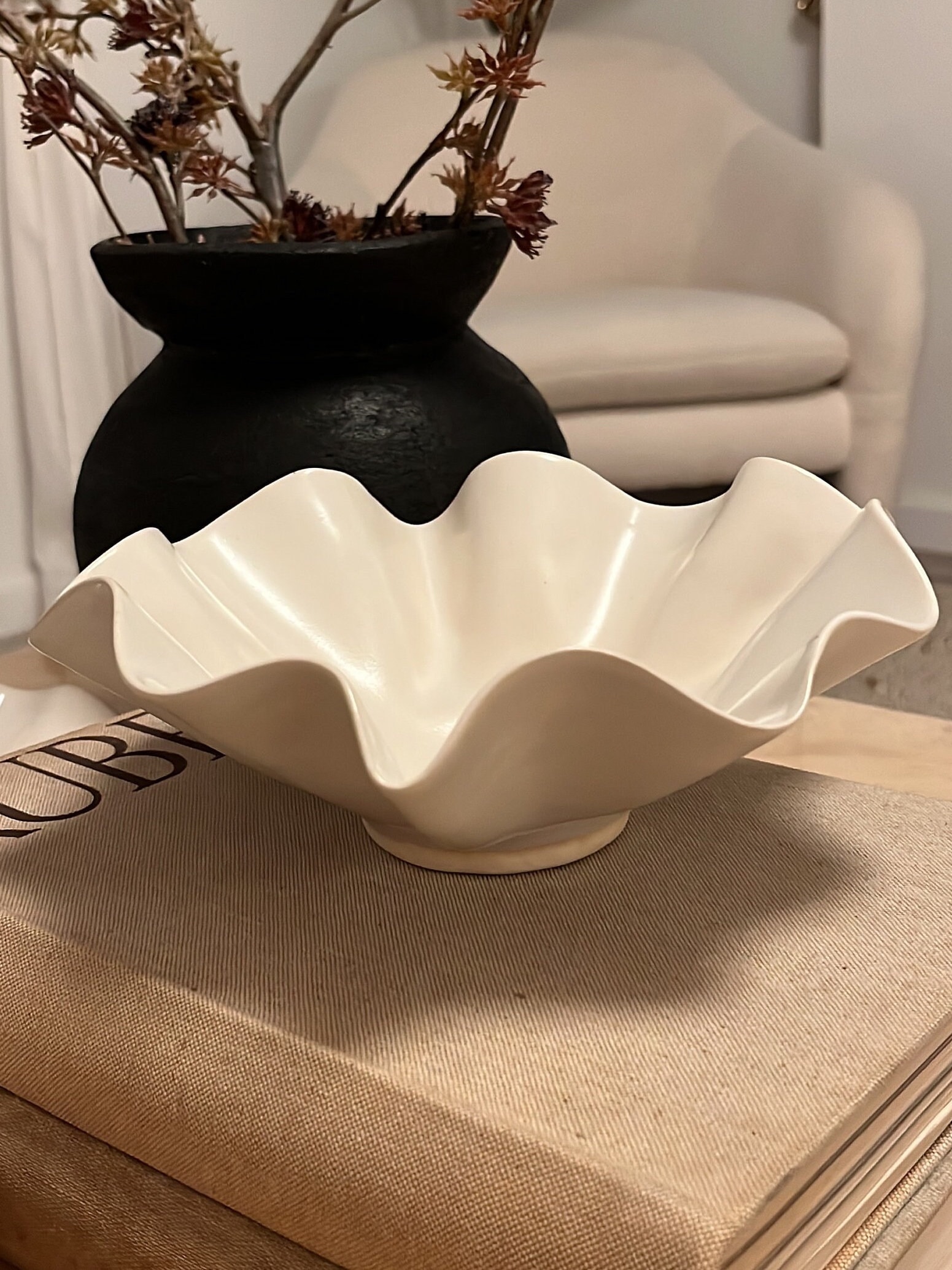 Custom Organic Ruffle Bowl - Medium - Etsy